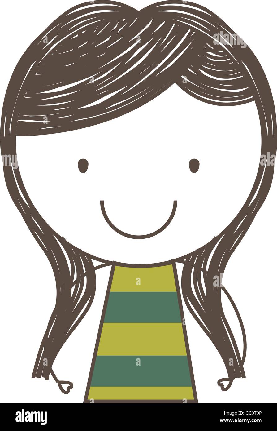 little girl cute icon Stock Vector Image & Art - Alamy