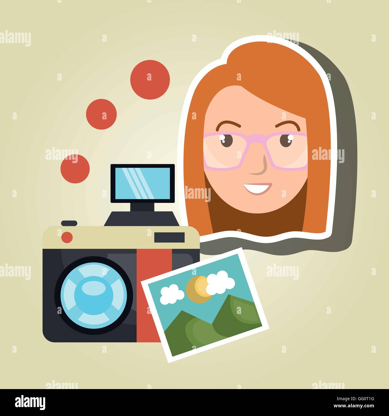 woman photo camera graphic Stock Vector Image & Art - Alamy