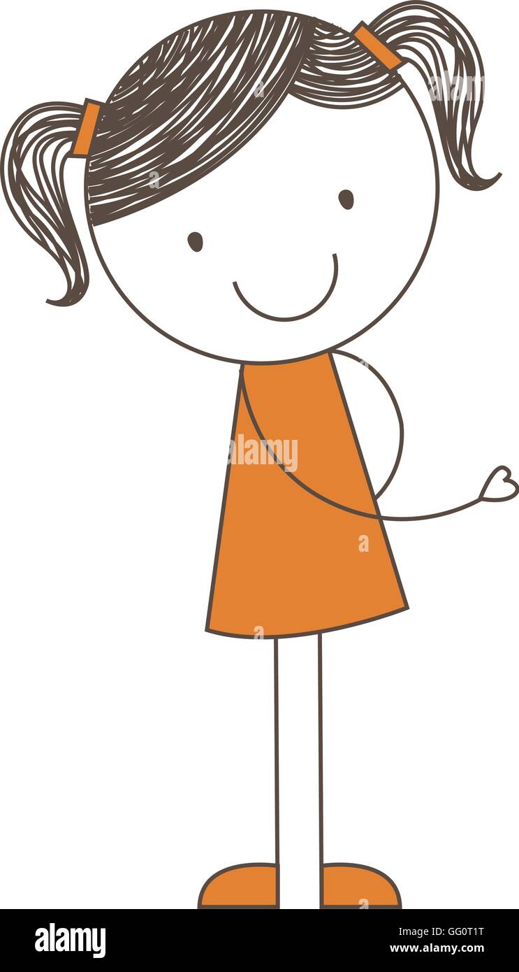 little girl cute icon Stock Vector Image & Art - Alamy