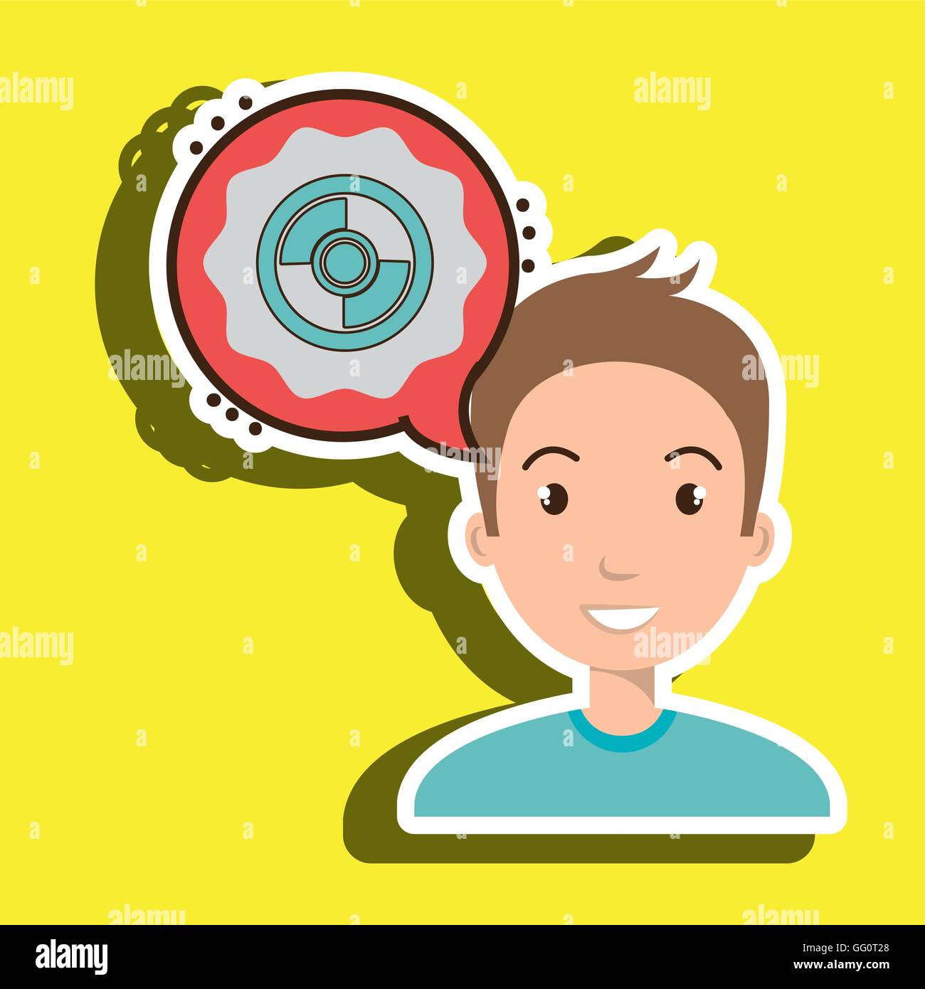 man communication cd bubble Stock Vector Image & Art - Alamy