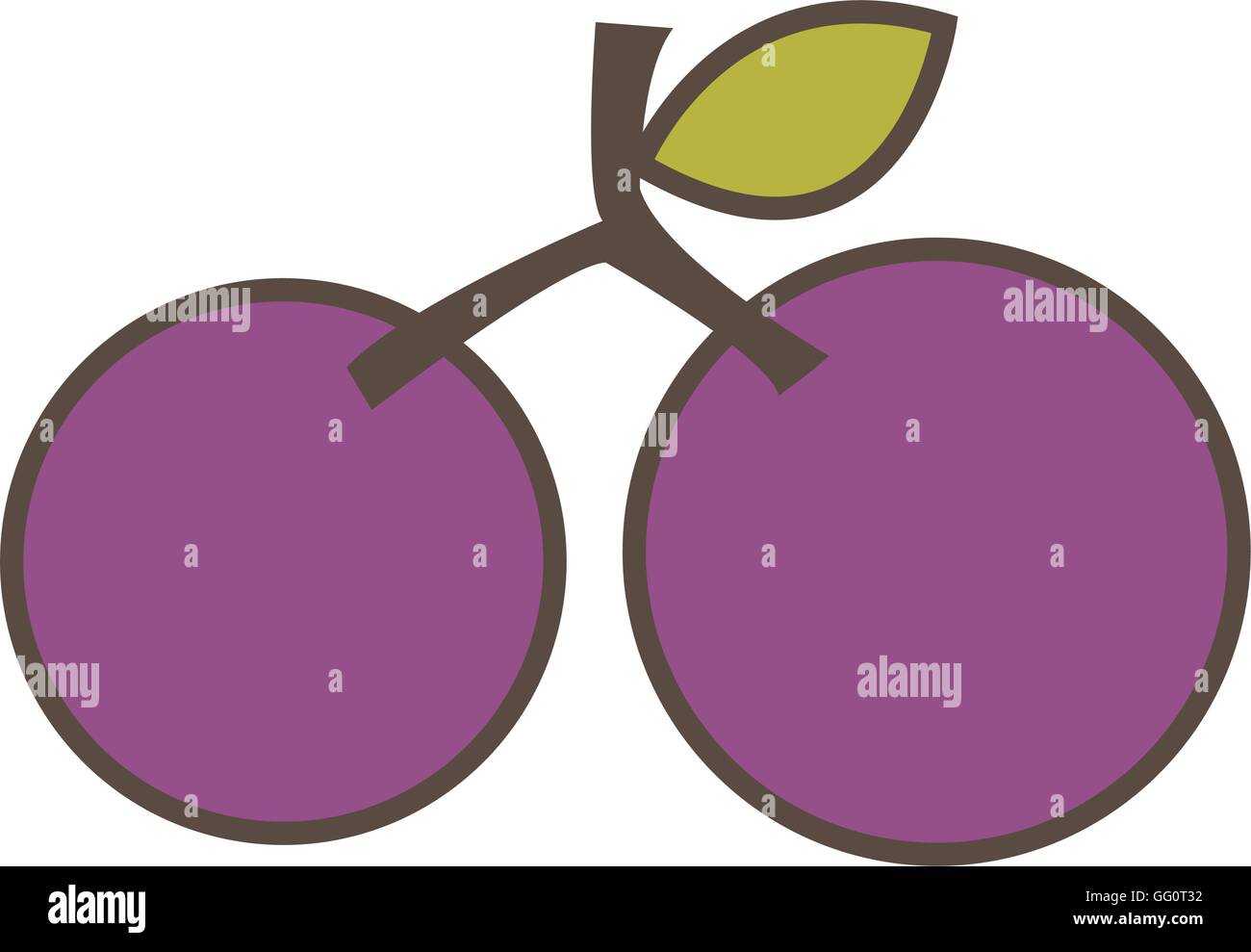 cherry fresh fruit icon Stock Vector Image & Art - Alamy