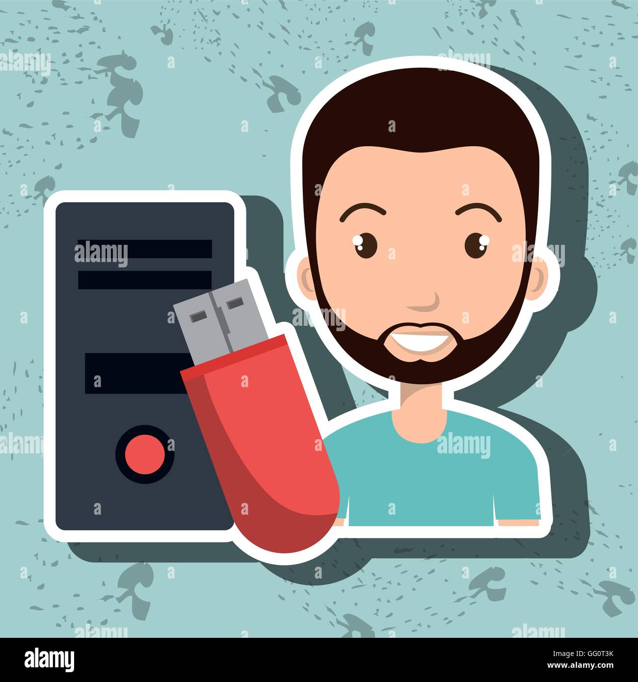 person floppy processor system Stock Vector Image & Art - Alamy