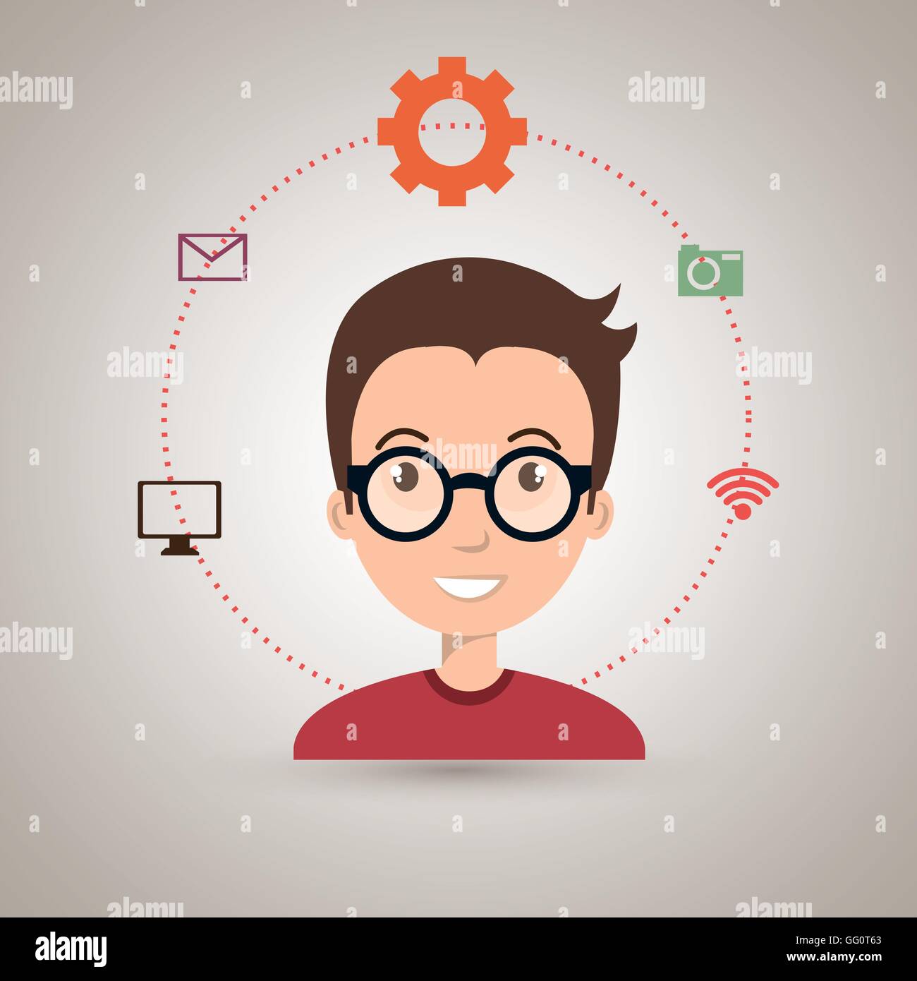 character system connection symbol Stock Vector Image & Art - Alamy