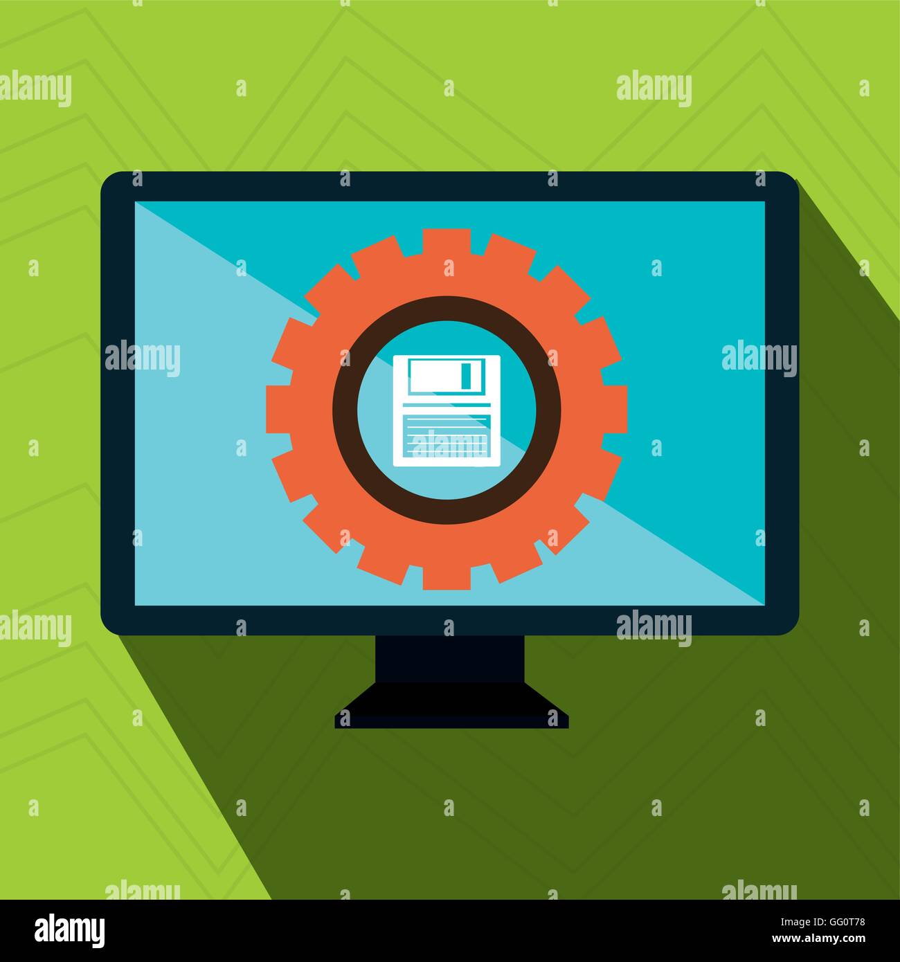 screen gear system symbol Stock Vector Image & Art - Alamy
