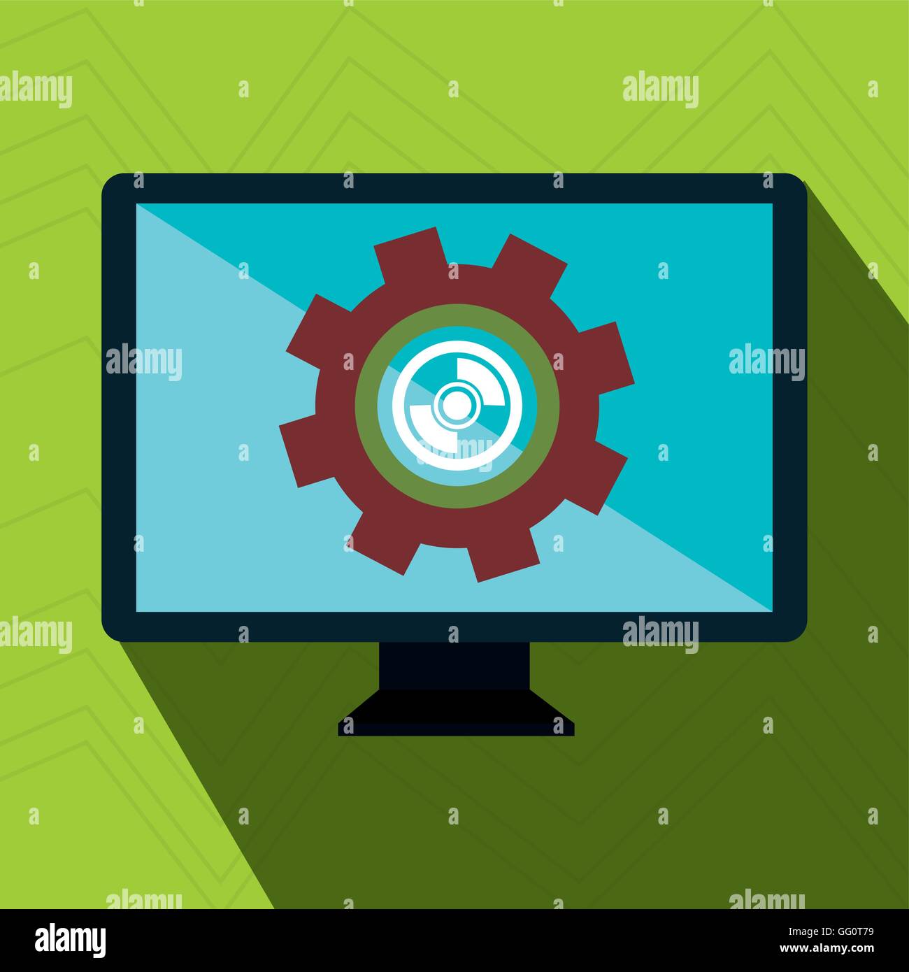 screen gear system symbol Stock Vector Image & Art - Alamy