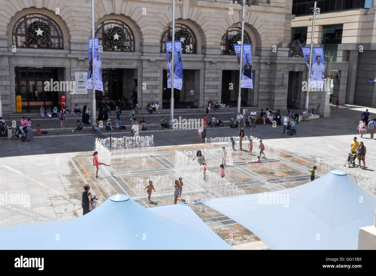 Perth,WA,Australia-December 26,2015:Interactive water labyrinth at ...