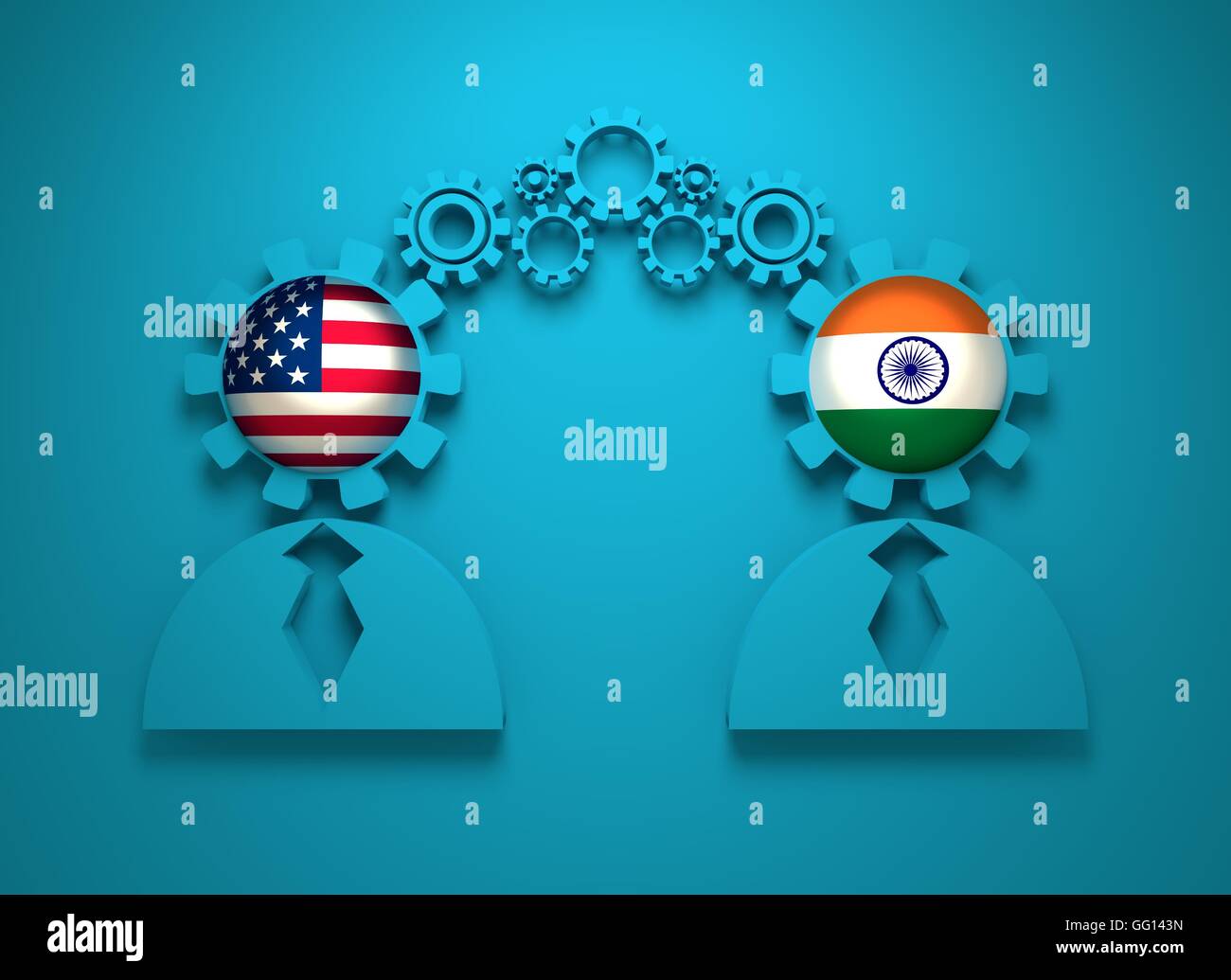 Politic and economic relationship between USA and India Stock Photo - Alamy