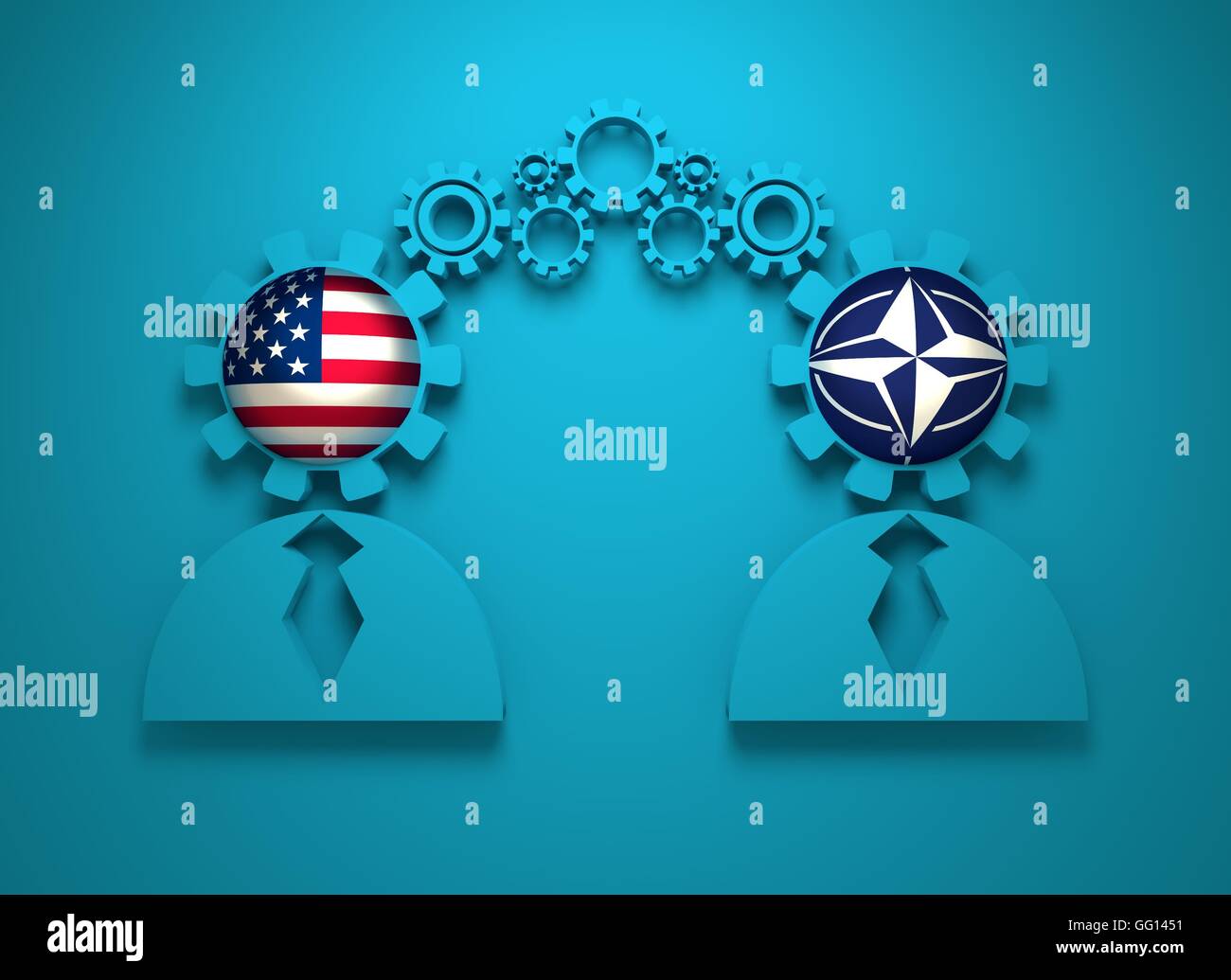 Politic and economic relationship between USA and NATO Stock Photo - Alamy