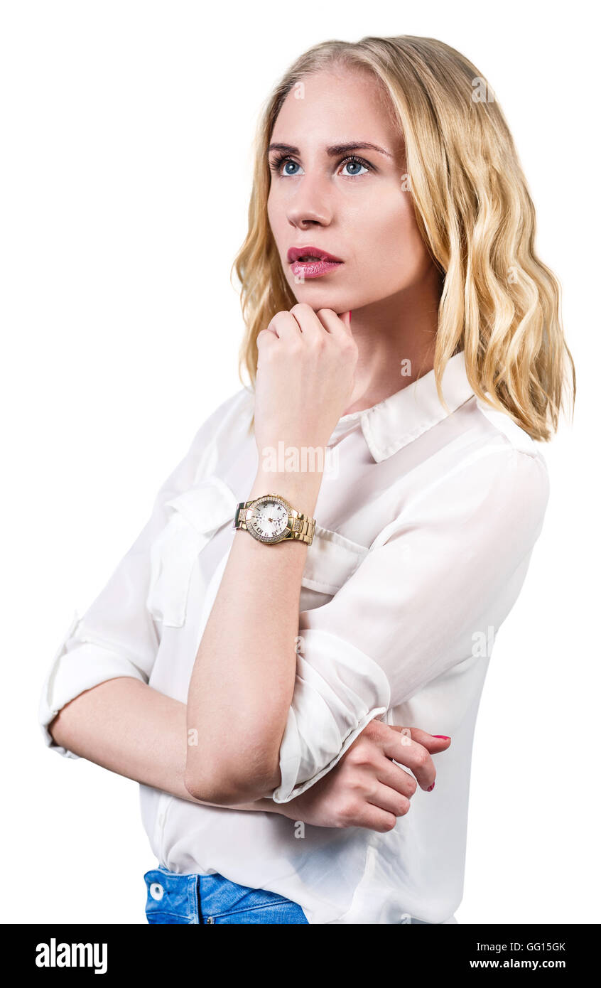 Woman thinking hi-res stock photography and images - Alamy