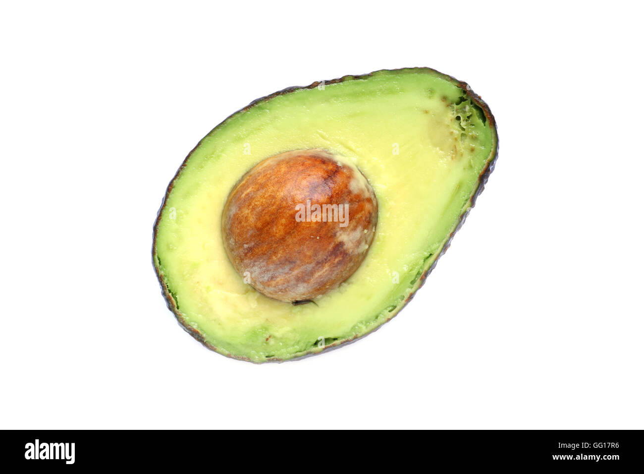 perfect ripe avocado slice isolated Stock Photo - Alamy
