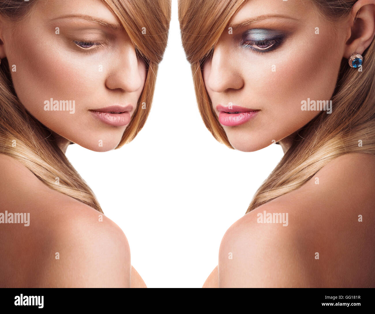 Before and after photoshop hi-res stock photography and images - Alamy