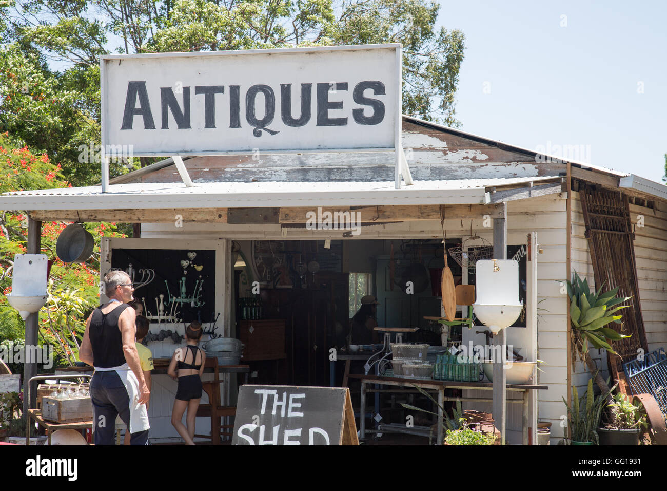 Antiques store in the village of Newrybar in new south wales,Australia ...