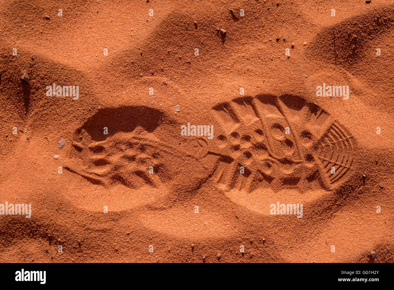 Boot footprint in sand hi-res stock photography and images - Alamy