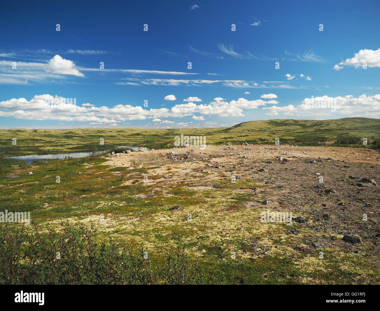 clouds and sky over the tundra in the north of Russia Stock Photo - Alamy