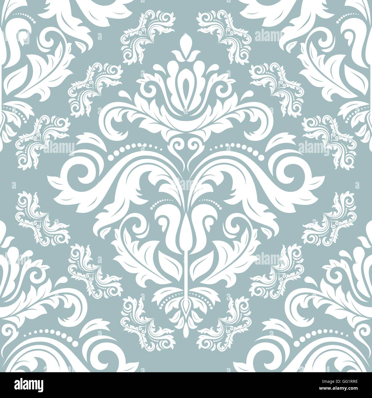Seamless Vector Damask Pattern Stock Vector Image & Art - Alamy