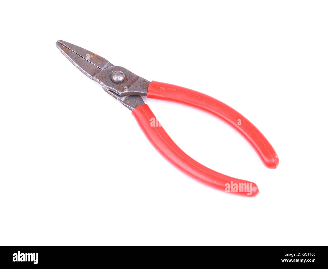 red pliers on white background Stock Photo - Alamy