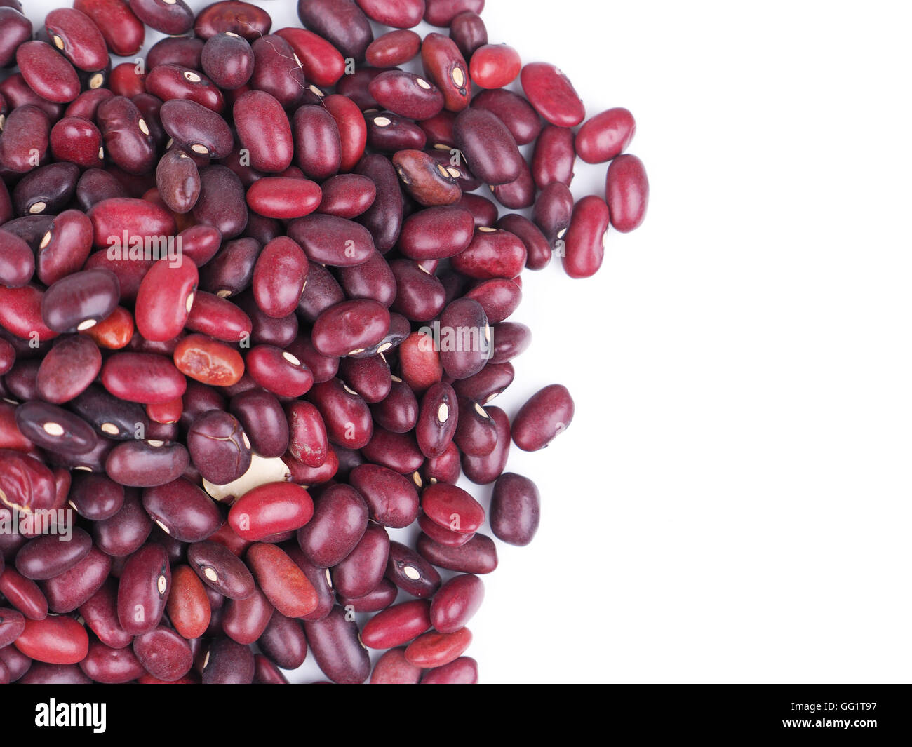 beans on white background Stock Photo - Alamy