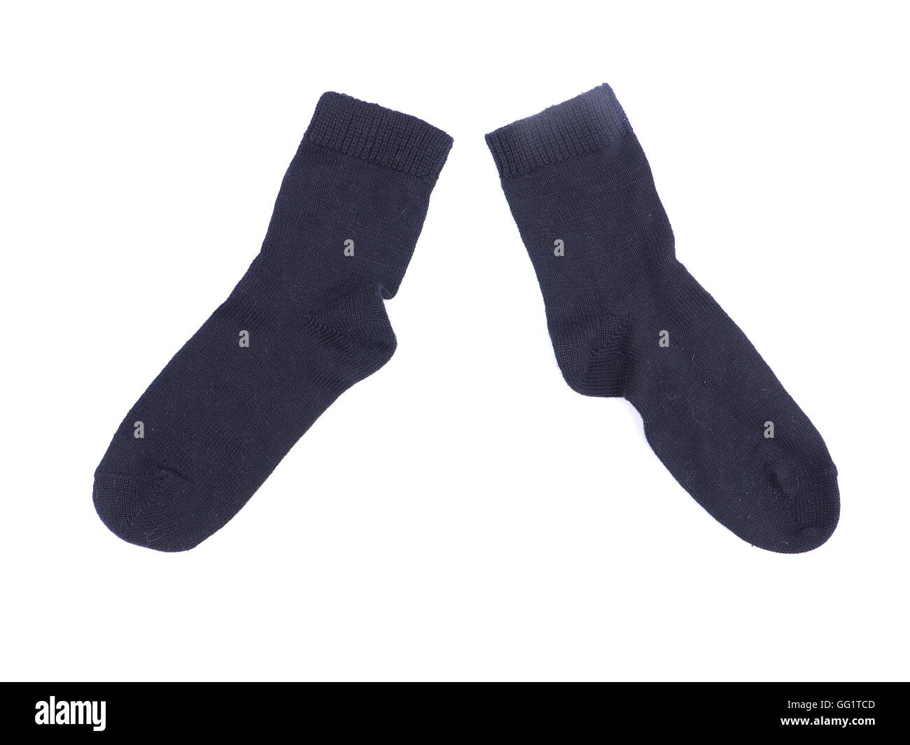 black socks on a white background Stock Photo - Alamy