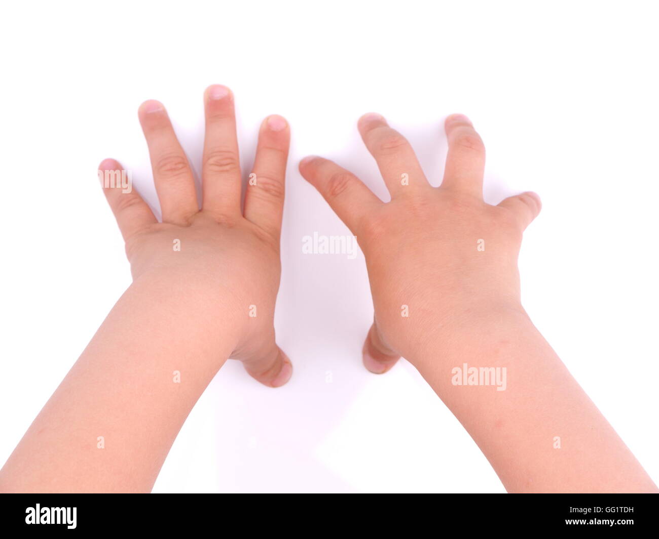 children's hands on a white background Stock Photo - Alamy