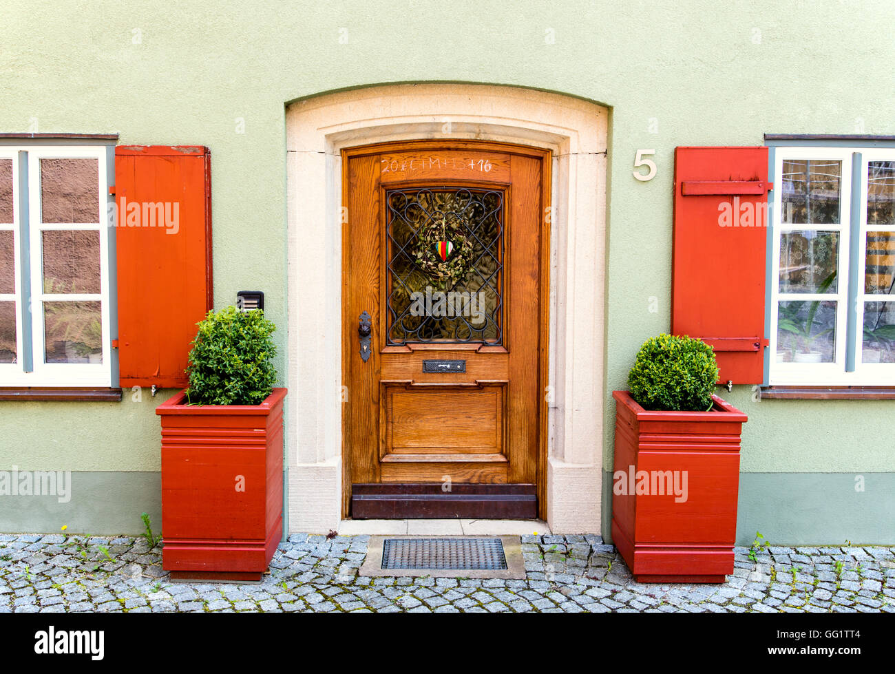Colorful facade of a house in Germany Stock Photo - Alamy