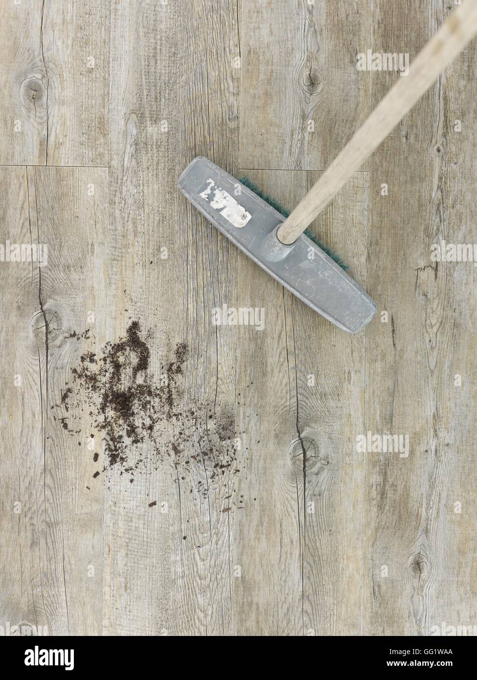 A studio photo of a broom cleaning up Stock Photo - Alamy
