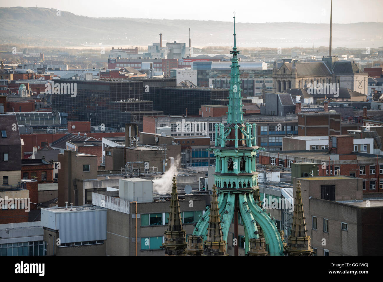 Panoramic View of Belfast city Stock Photo - Alamy