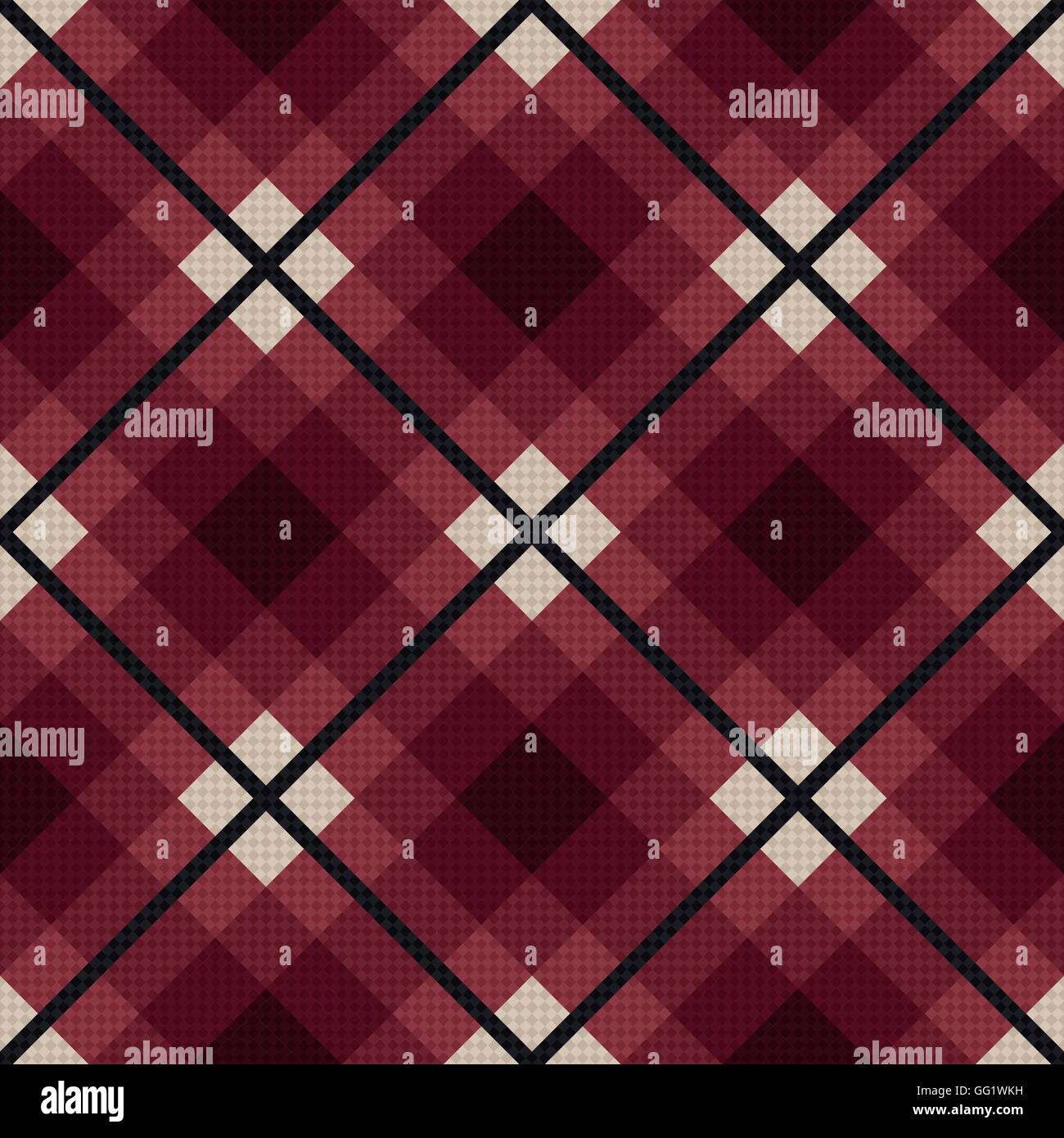Diagonal seamless vector fabric pattern mainly in marsala color with ...