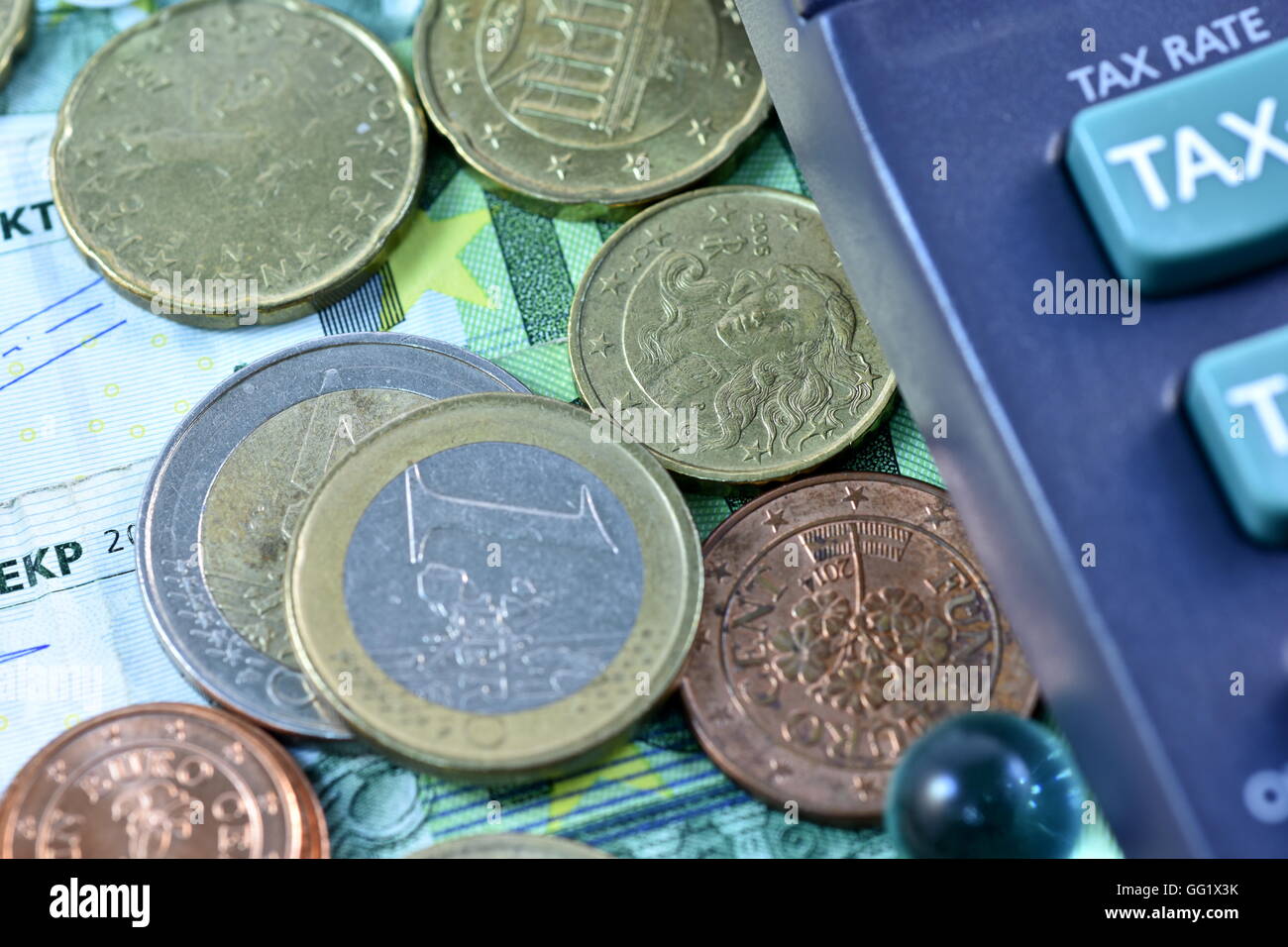 Different Close up EURO Bank note and currency Stock Photo - Alamy