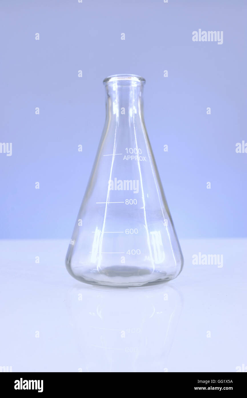 A studio photo of a Erlenmeyer Flask Stock Photo - Alamy