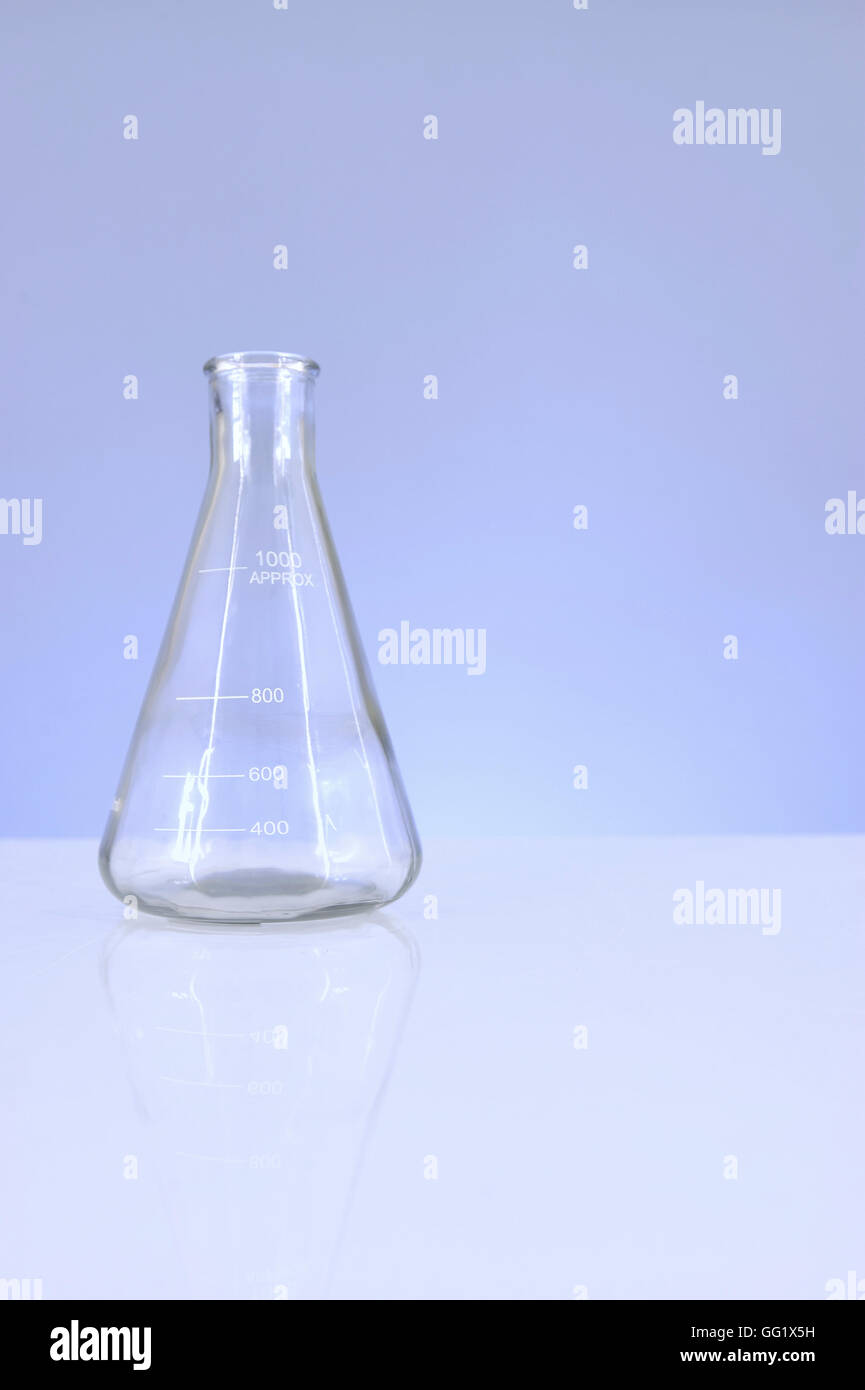 A studio photo of a Erlenmeyer Flask Stock Photo - Alamy