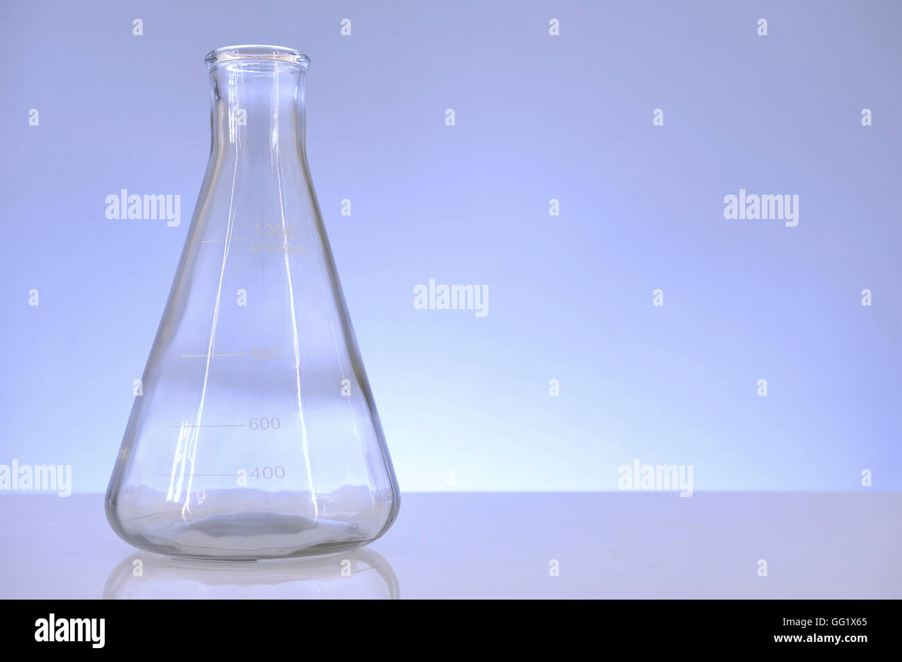 A studio photo of a Erlenmeyer Flask Stock Photo - Alamy