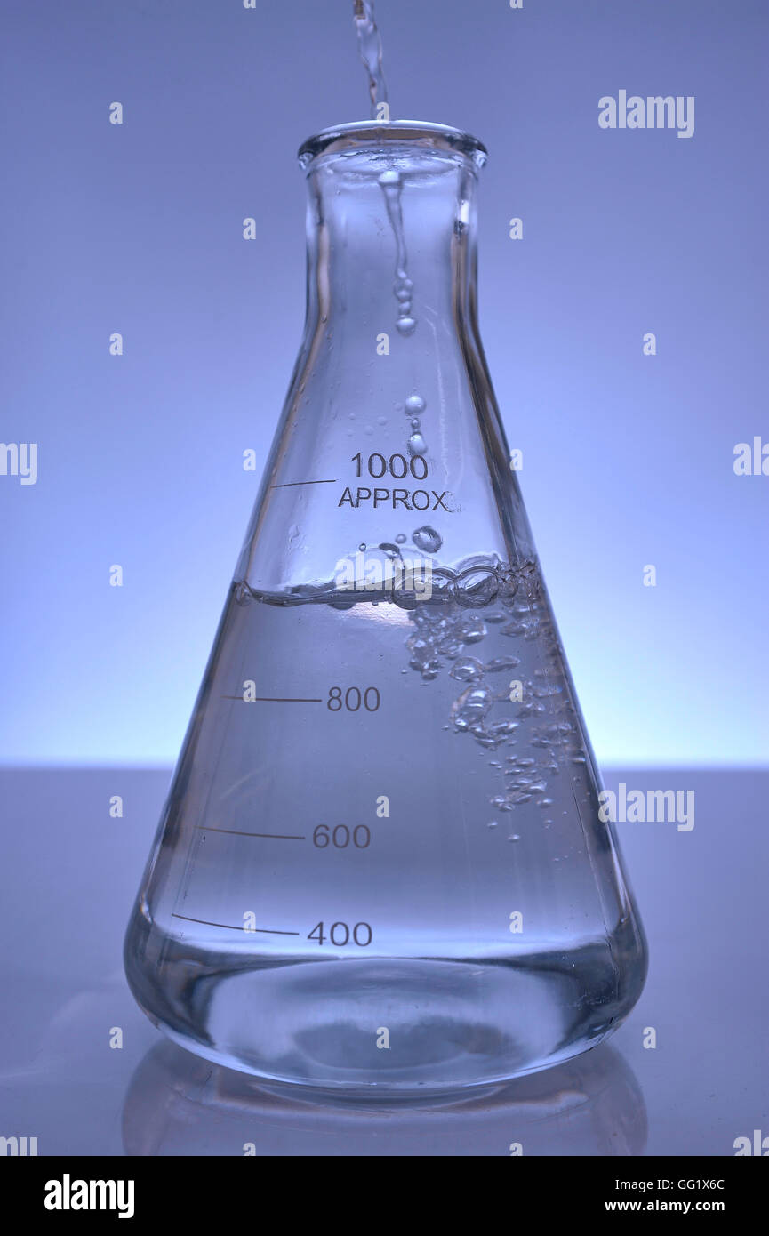 A studio photo of a Erlenmeyer Flask Stock Photo - Alamy