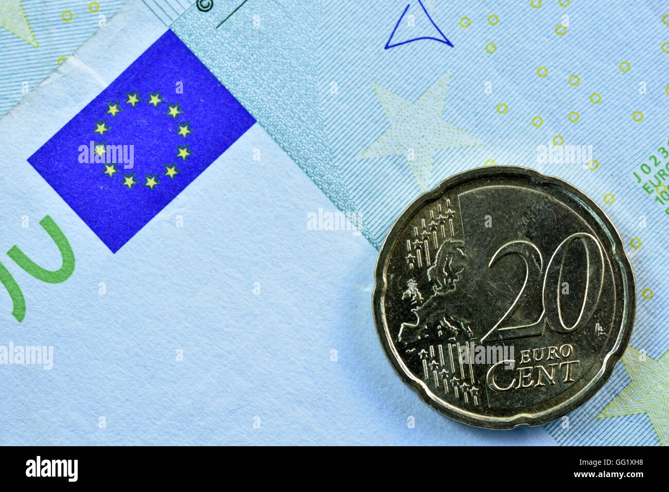 Different Close up EURO Bank note and currency Stock Photo - Alamy