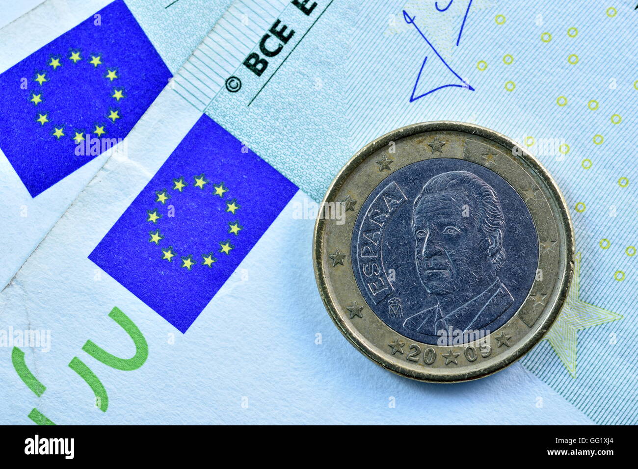 Different Close up EURO Bank note and currency Stock Photo - Alamy