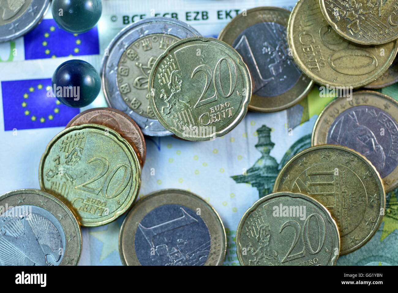 Different Close up EURO Bank note and currency Stock Photo - Alamy