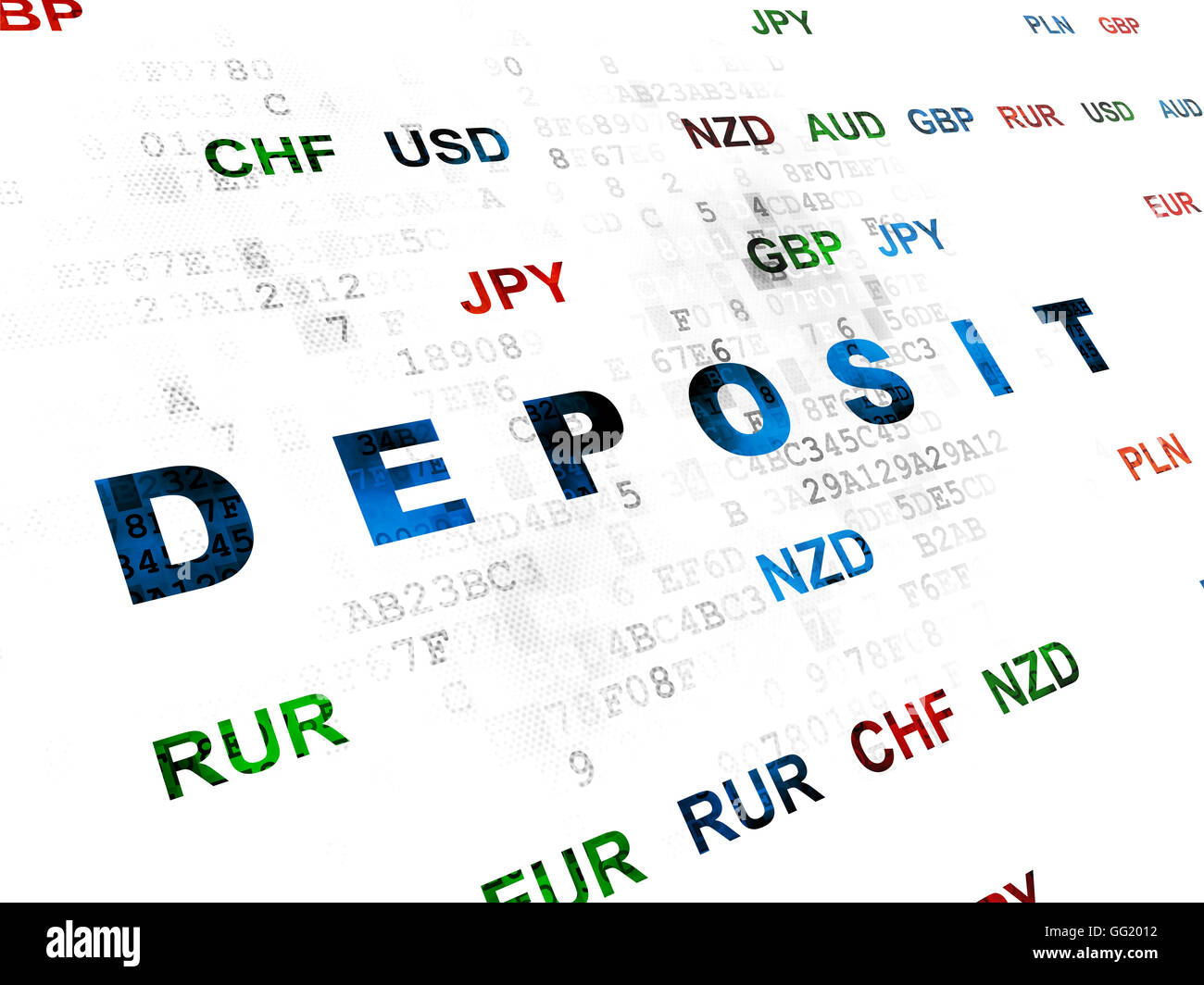 Banking concept: Deposit on Digital background Stock Photo - Alamy
