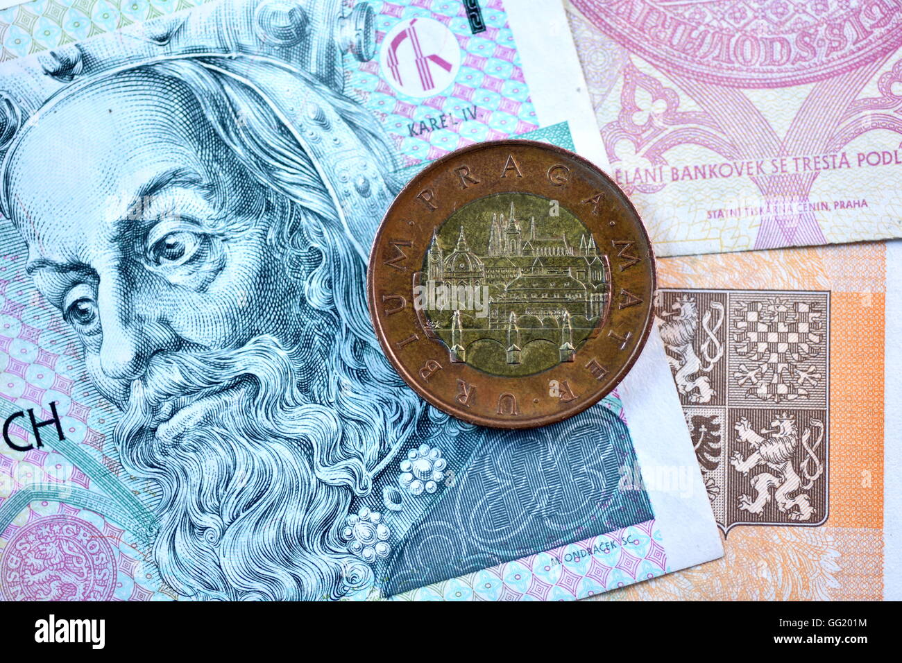 100 czech koruna bill hi-res stock photography and images - Alamy