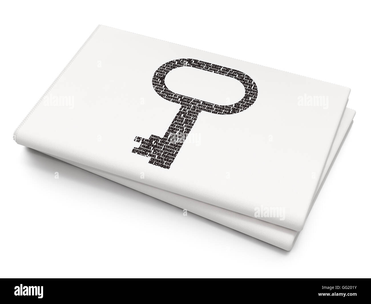 Safety concept: Key on Blank Newspaper background Stock Photo - Alamy