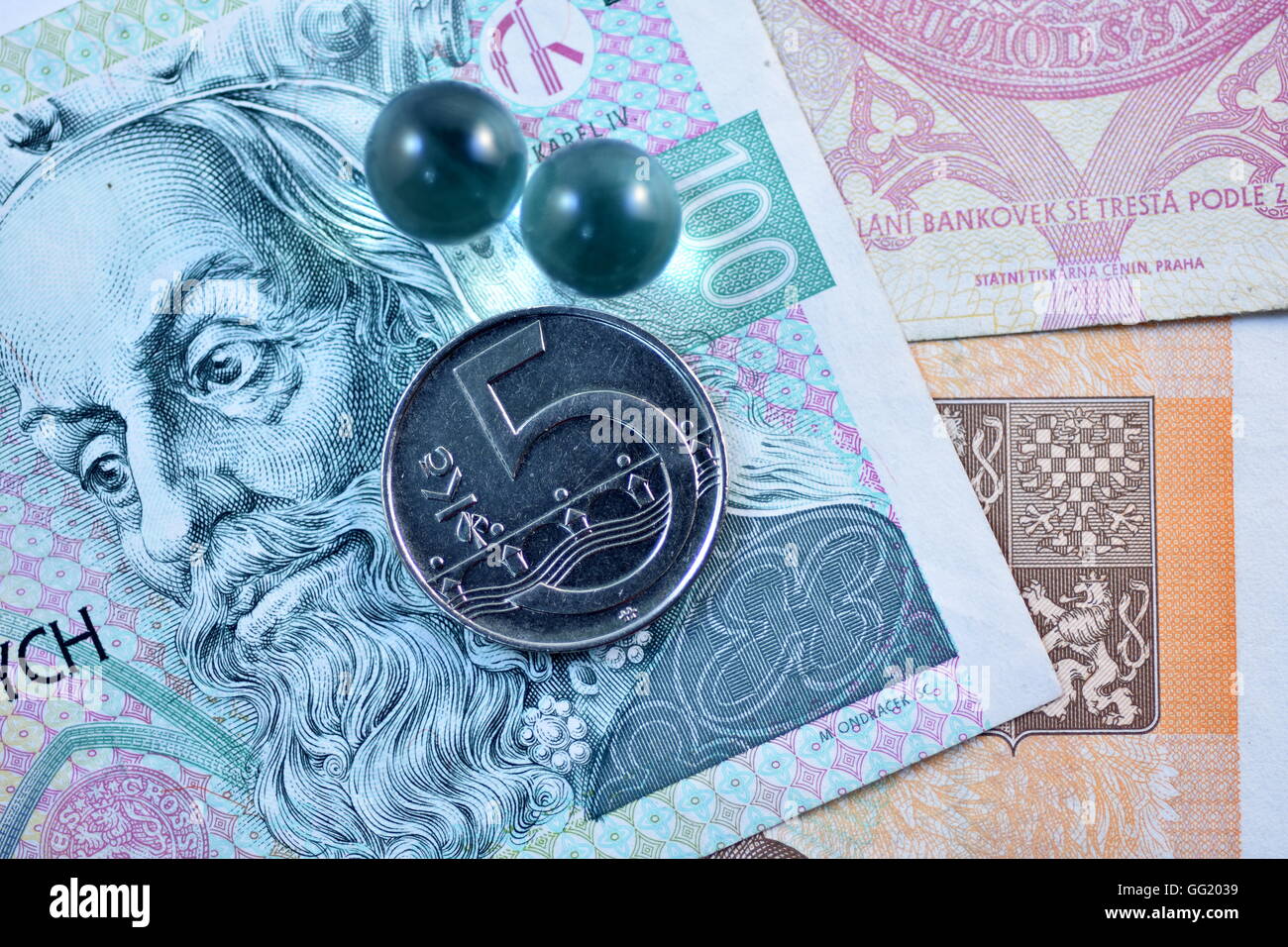 Close up Czech Koruna currency, Czech Republic Stock Photo - Alamy