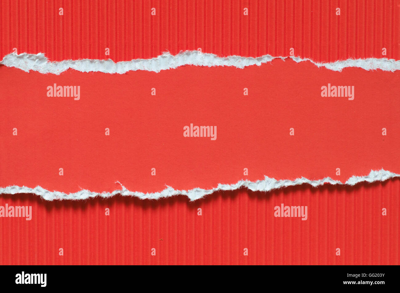 red torn corrugated paper background texture Stock Photo - Alamy