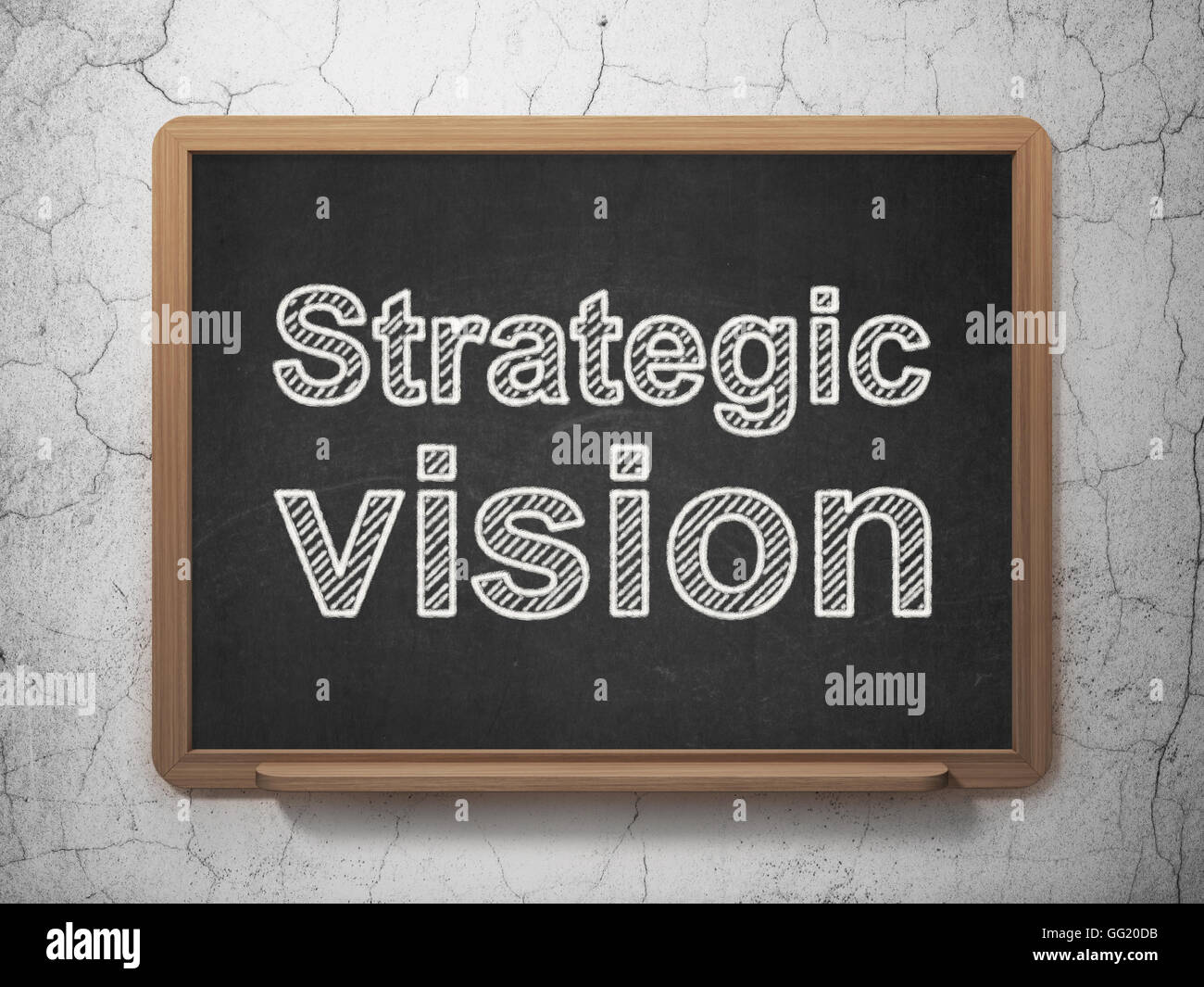 Finance concept: Strategic Vision on chalkboard background Stock Photo ...