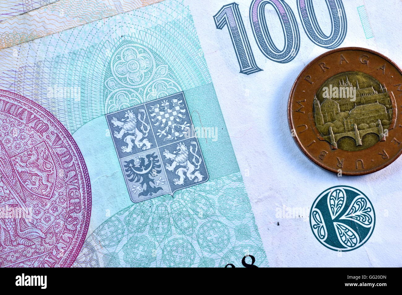 100 czech koruna bill hi-res stock photography and images - Alamy