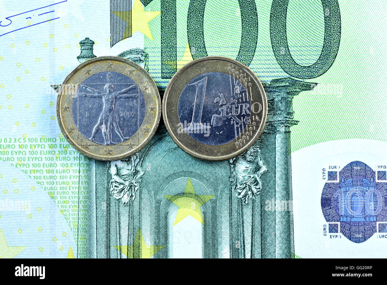 Different Close up EURO Bank note and currency Stock Photo - Alamy