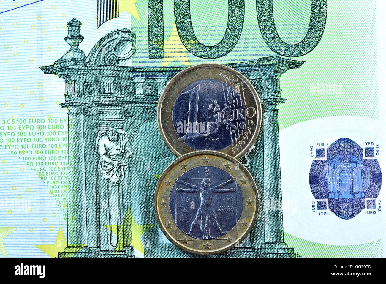 Different Close up EURO Bank note and currency Stock Photo - Alamy