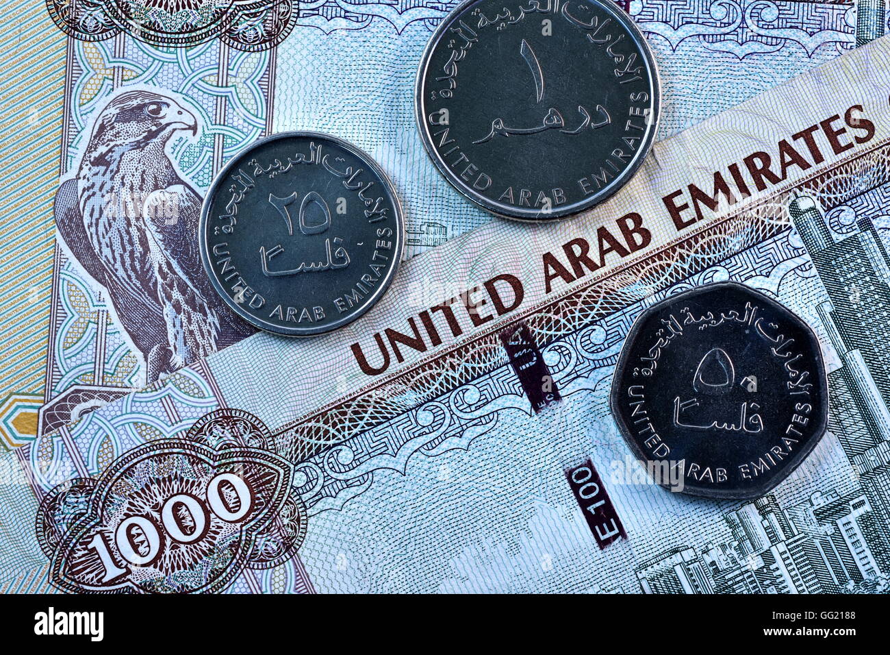 Close up Dirhams currency, United Arab Emirates Stock Photo - Alamy