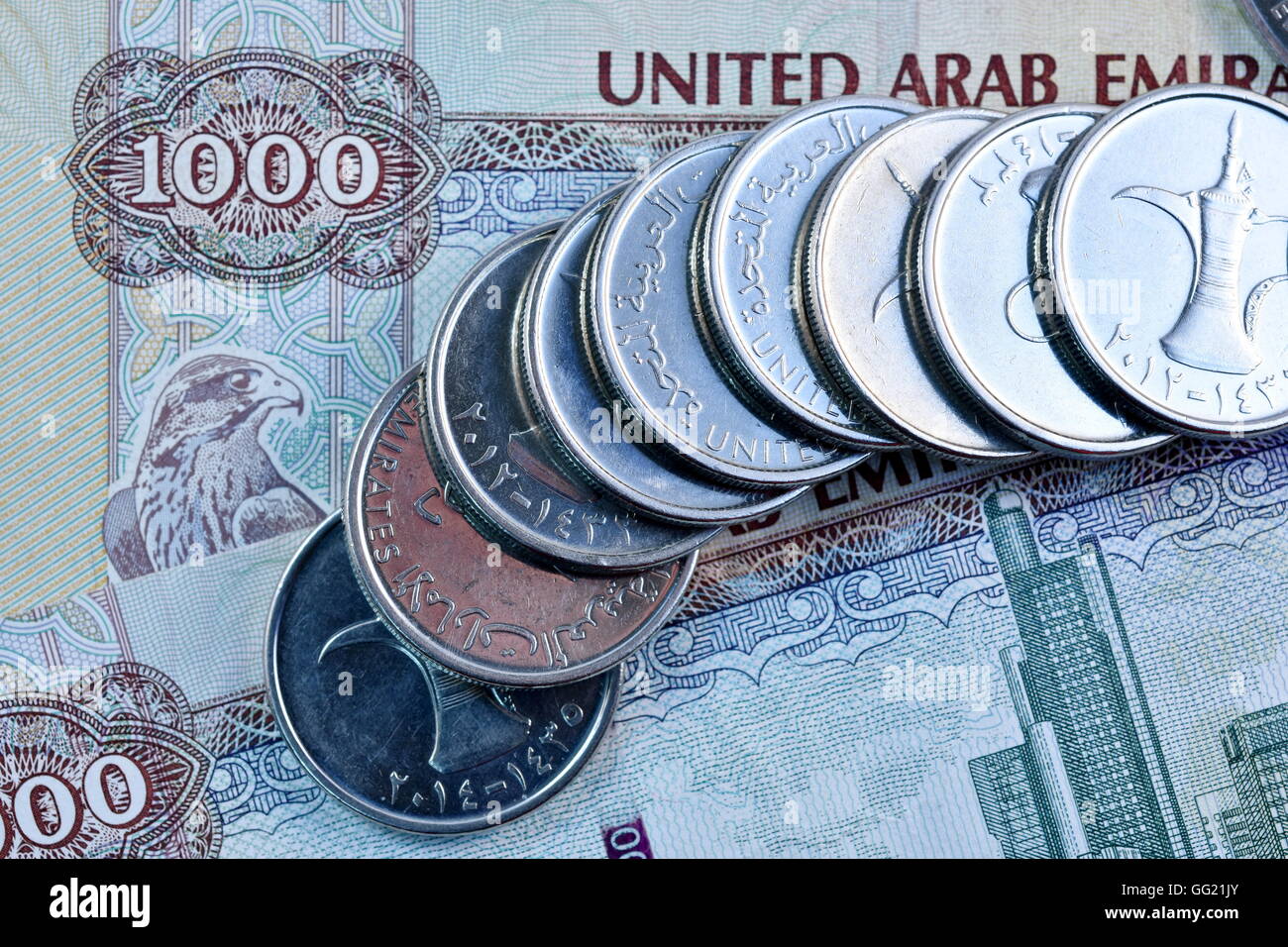 Close up Dirhams currency, United Arab Emirates Stock Photo - Alamy