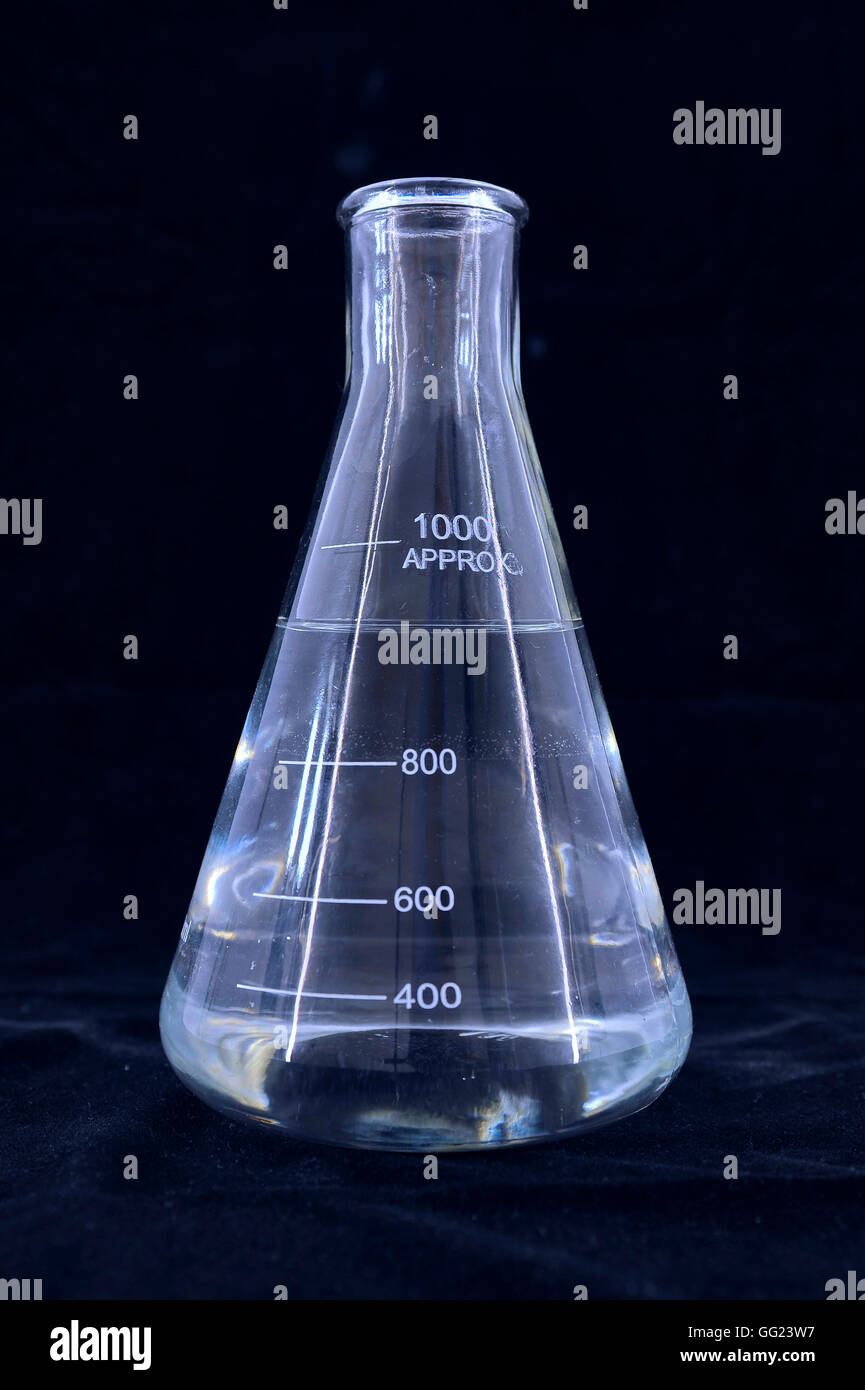 A studio photo of a Erlenmeyer Flask Stock Photo - Alamy