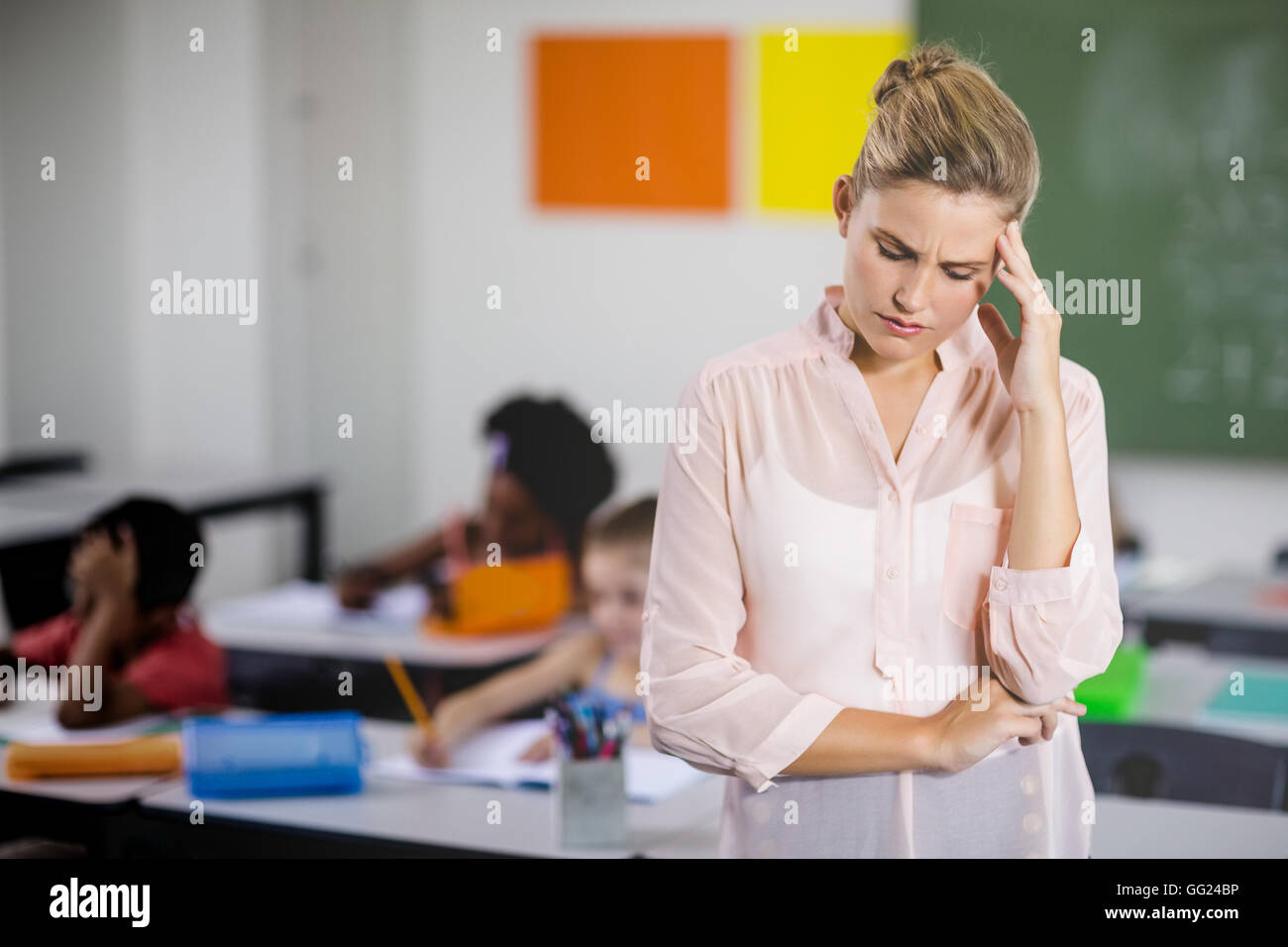 School teacher classroom unhappy hi-res stock photography and images ...