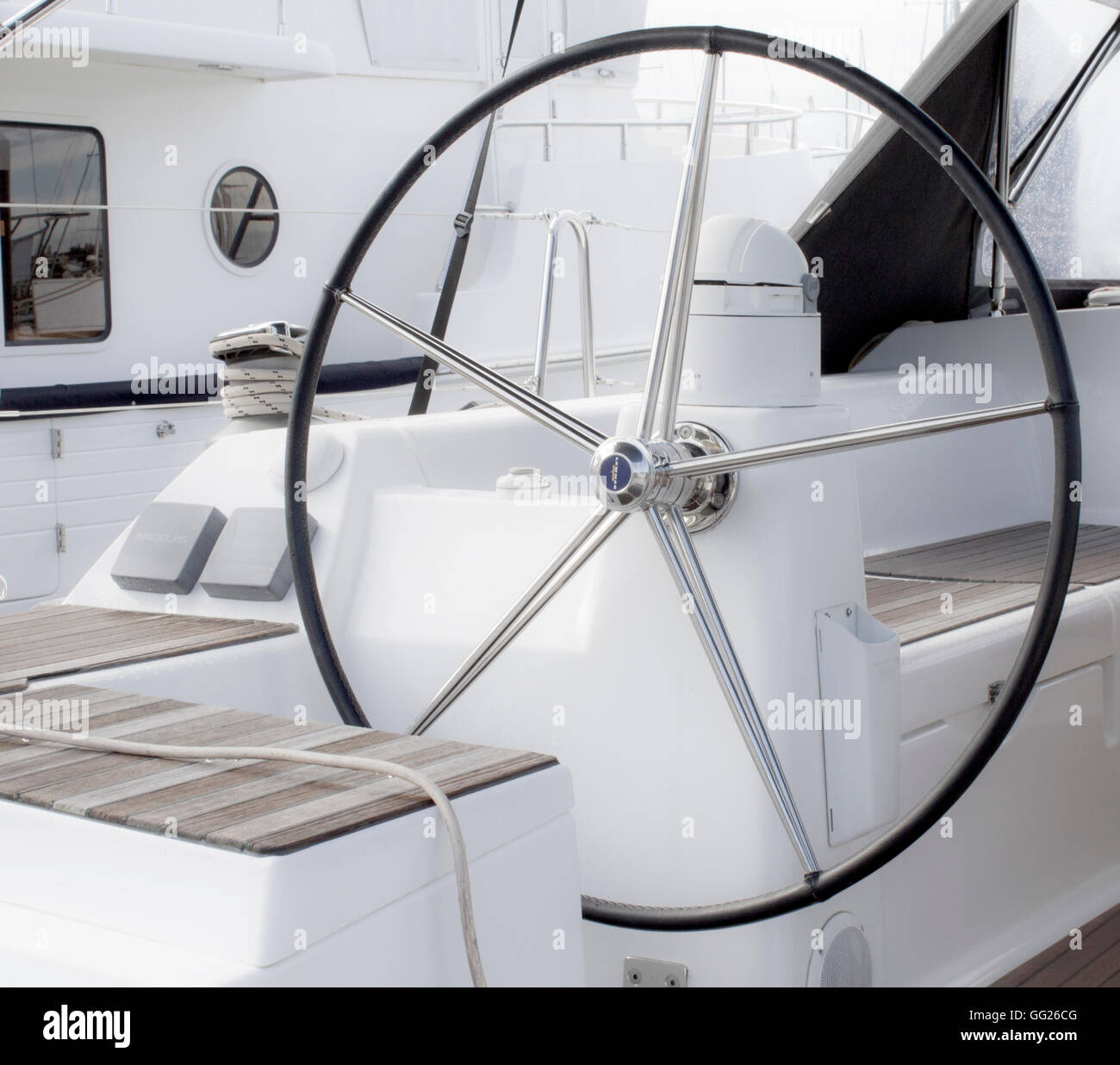 Helm yacht hi-res stock photography and images - Alamy