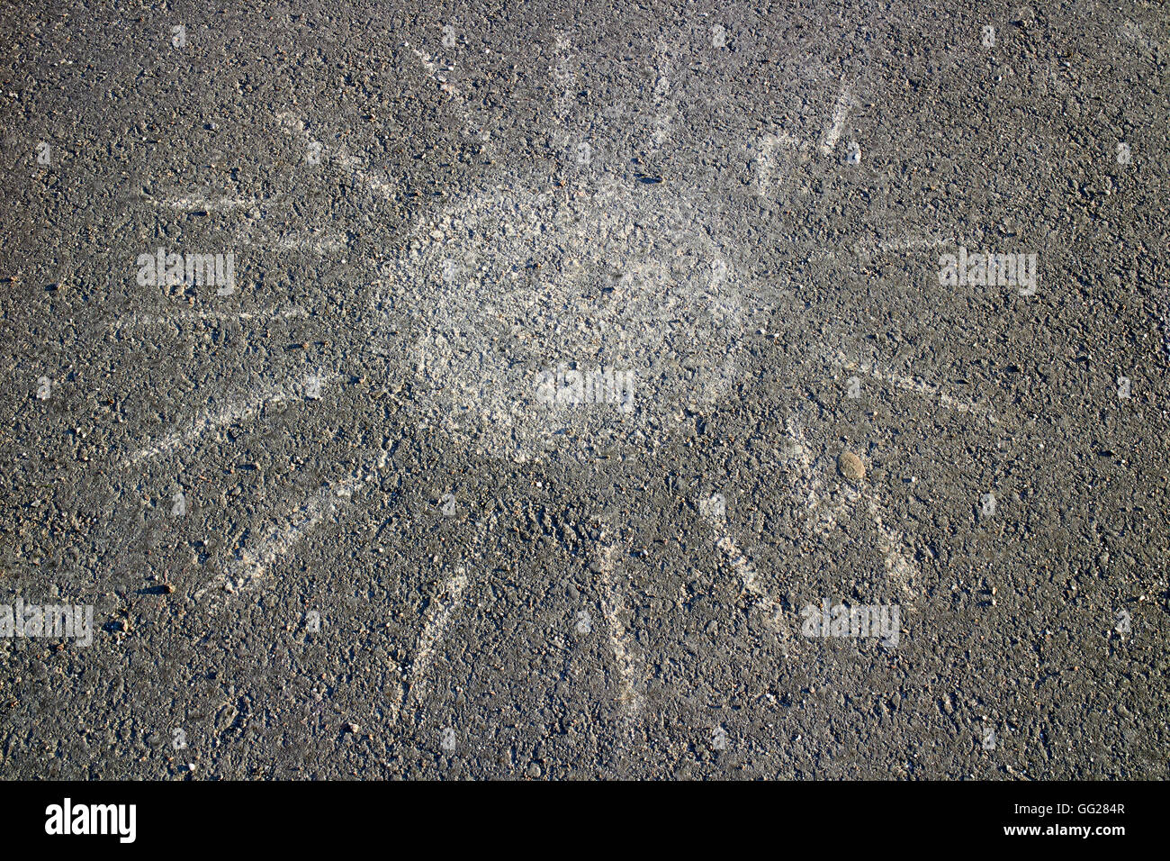 children´s drawings on tarmac Stock Photo - Alamy